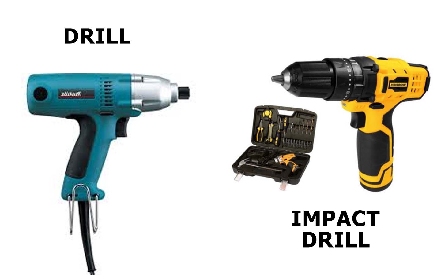 Perbedaan Mesin Bor Drill (Mesin Bor Tembok) dan Impact Drill (Mesin ...